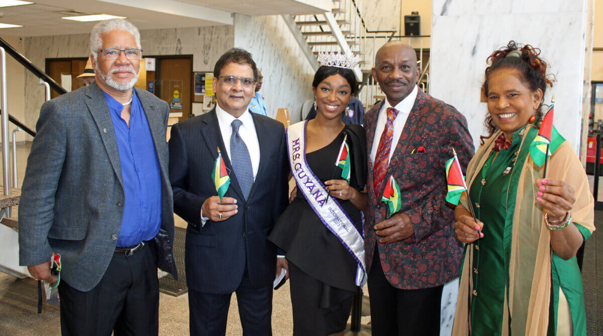 History making Guyana flag raising at Hempstead Town Hall commemorates ...