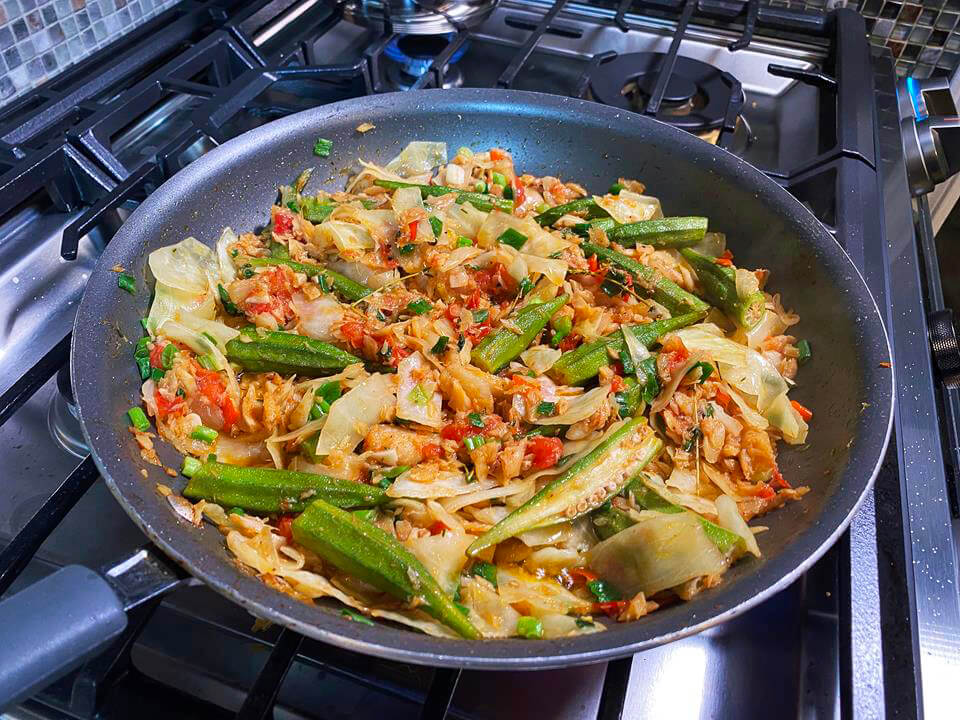 Stewed Saltfish With Okra And Cabbage – Caribbean Life