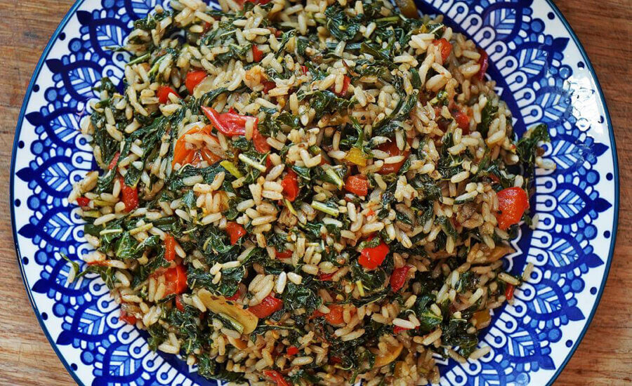 Bhagi (Jamaican Callaloo) Fried Rice – Caribbean Life