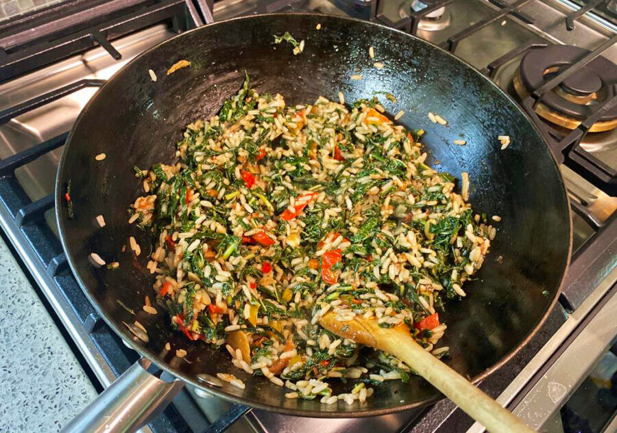 Bhagi (Jamaican Callaloo) Fried Rice – Caribbean Life