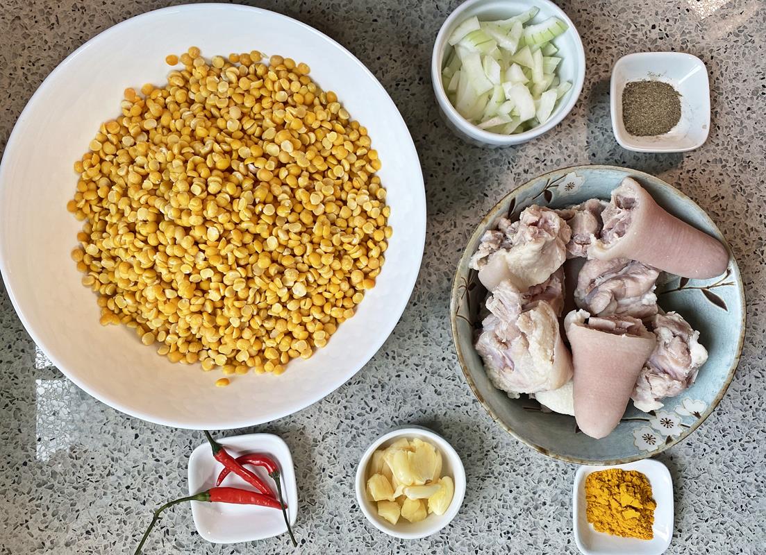 Yellow Split Peas Dhal With Salted Pigtail – Caribbean Life