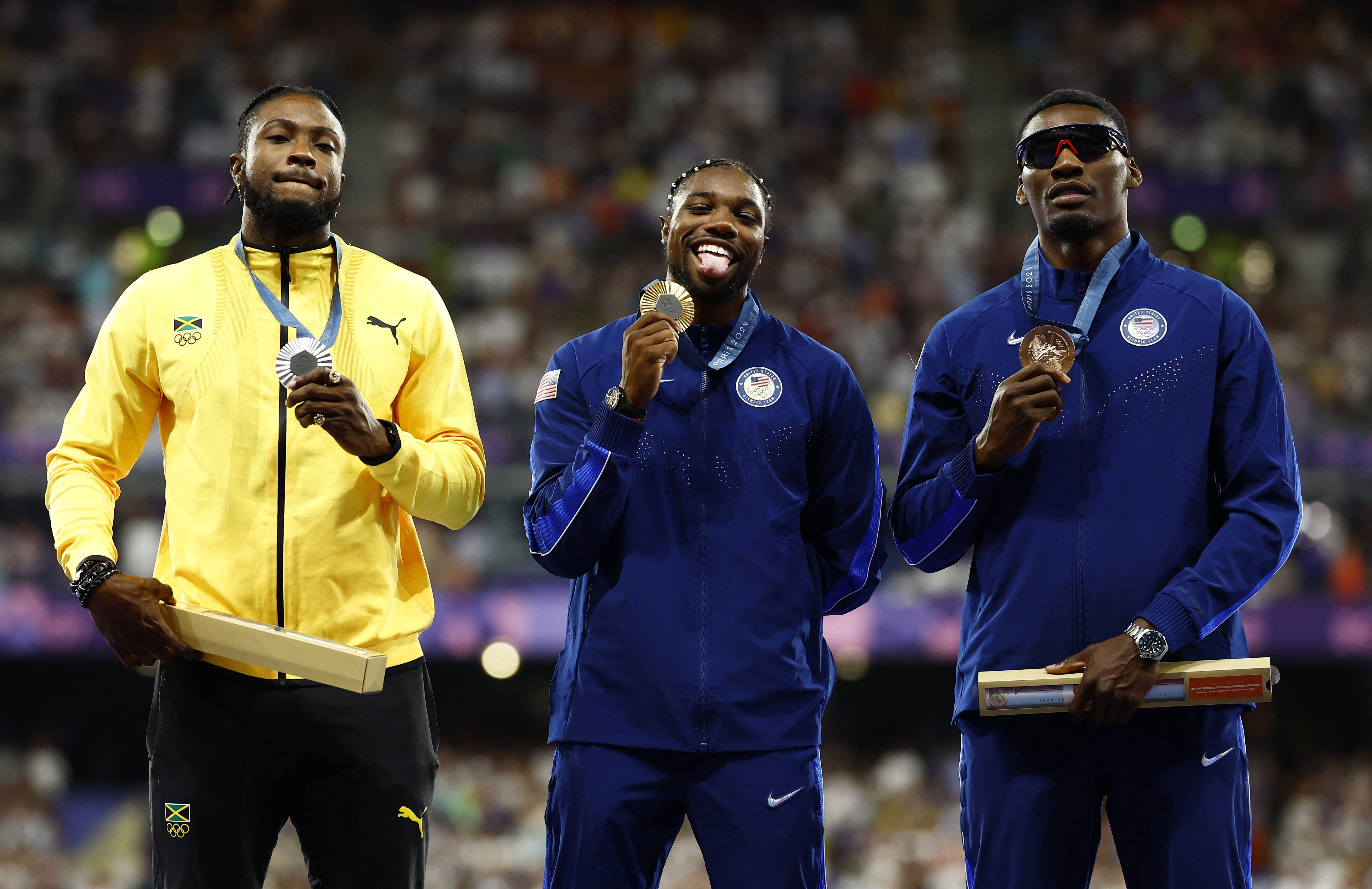 Jamaica’s Thompson has bittersweet Olympics after Lyles wins 100-meter ...