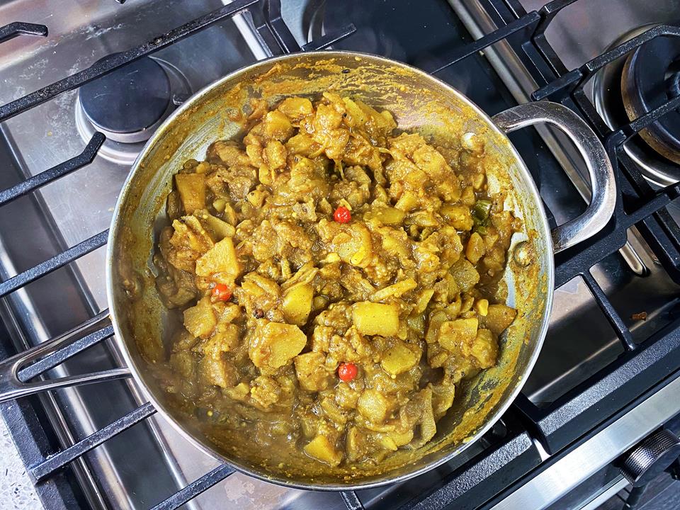 Curry Baigan (eggplant) and Aloo (potato) – Caribbean Life