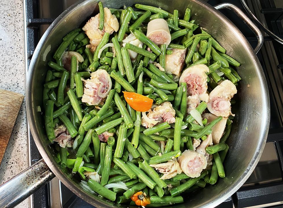 String Beans With Salted Pigtails In Coconut Milk – Caribbean Life