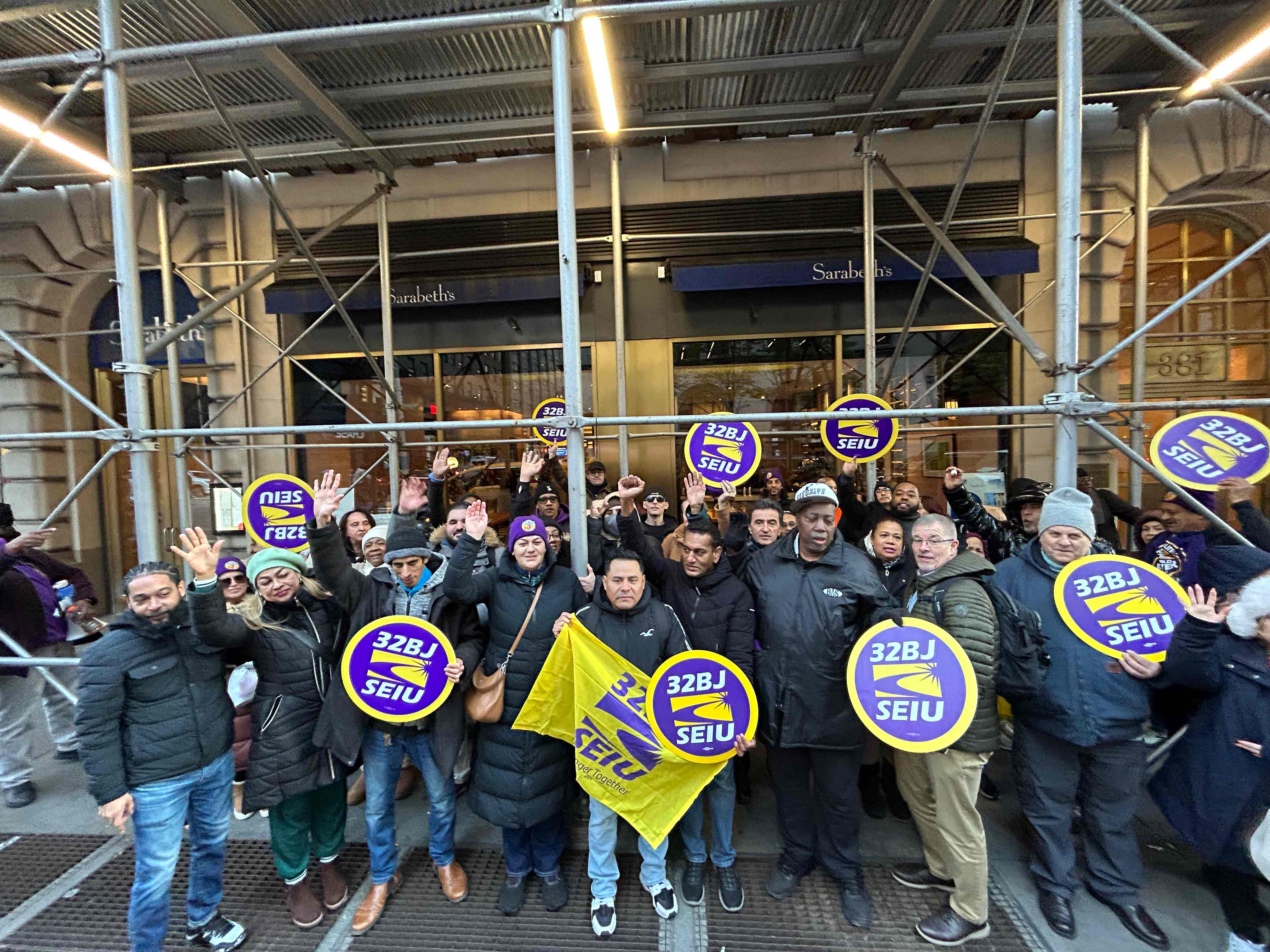 Manhattan office cleaners rally to defend immigration services, health ...